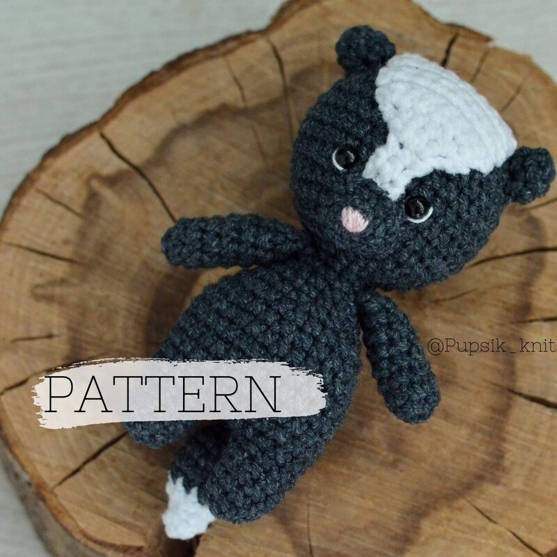 Crochet Skunk - Etsy