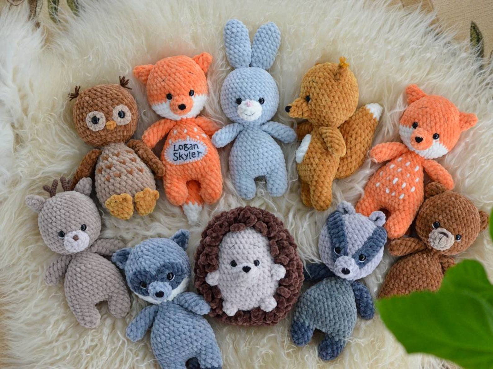 Woodland Baby Toy Forest Animals Set Fox Baby Toy Little Bear - Etsy