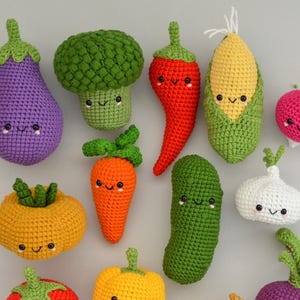 Crochet Vegetables Set: Amigurumi Play Food, Montessori Kitchen Toys - Etsy