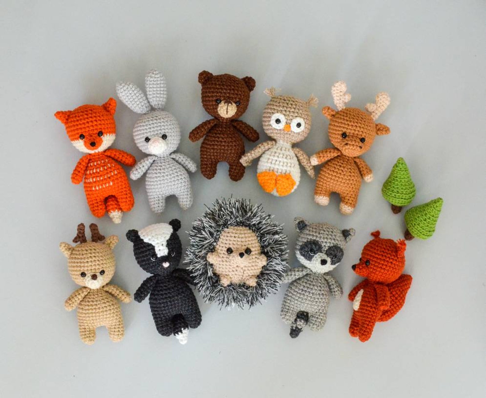 Woodland Baby Toy Forest Animals Set Fox Baby Toy Little Bear - Etsy
