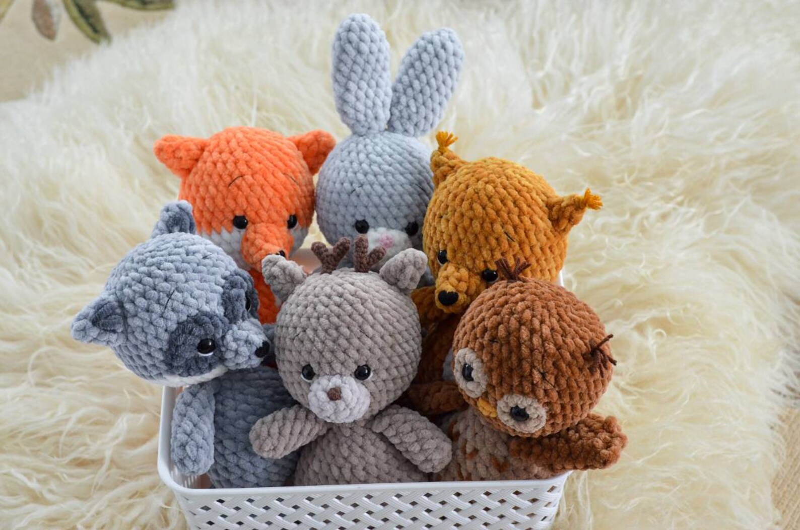 Woodland Baby Toy Forest Animals Set Fox Baby Toy Little Bear - Etsy