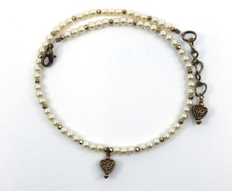 Wedding ankle bracelet jewelry for bride heart anniversary | Etsy