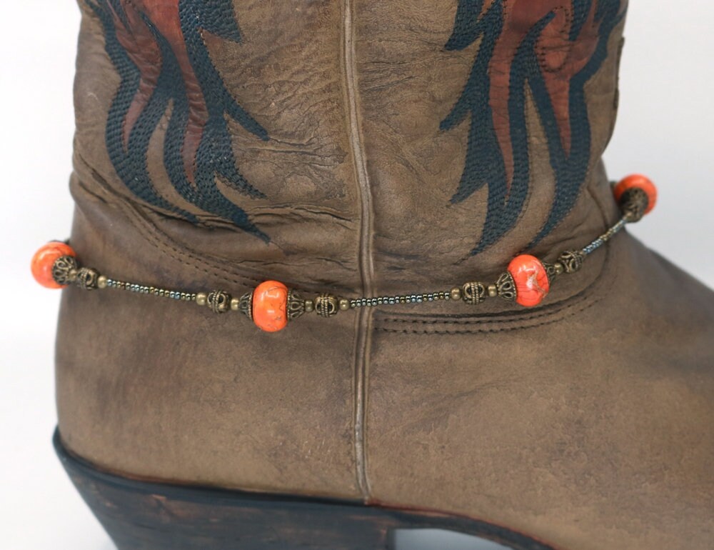 Orange boot jewelry trending now womans gift boho jewelry | Etsy