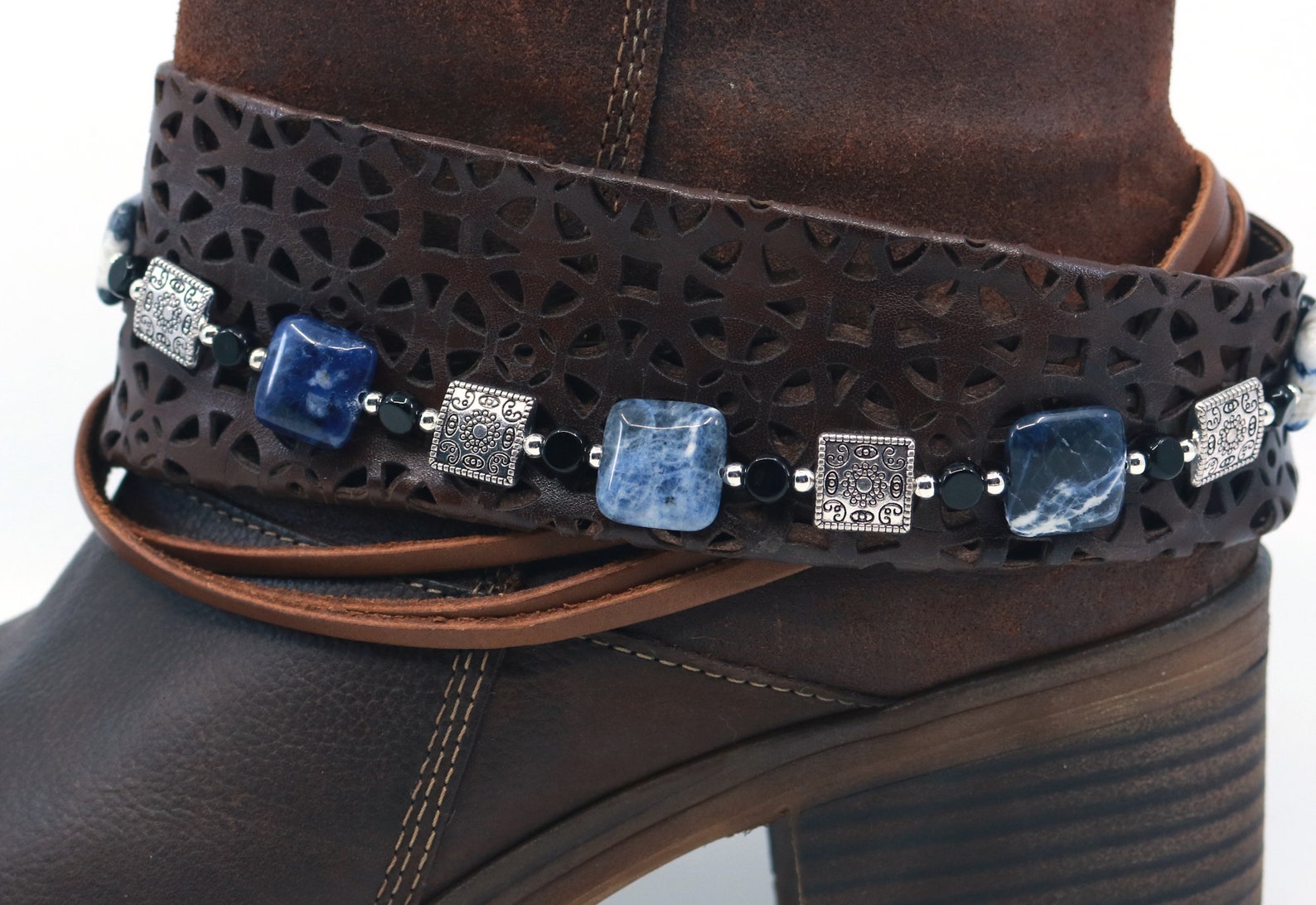 Gemstone Boot Bling Blue Boot Anklet Boot Jewelry Trending - Etsy