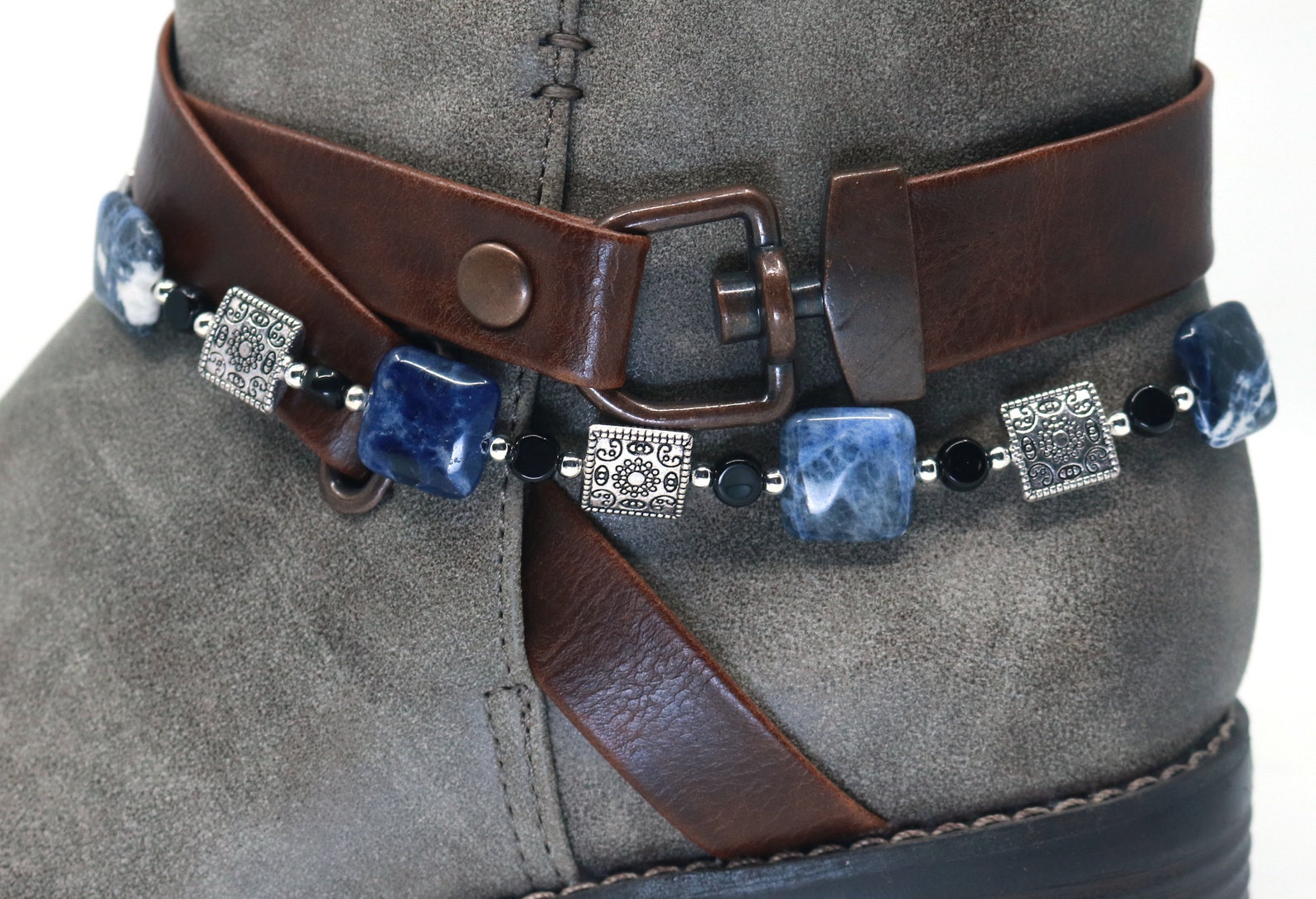 Gemstone Boot Bling Blue Boot Anklet Boot Jewelry Trending - Etsy