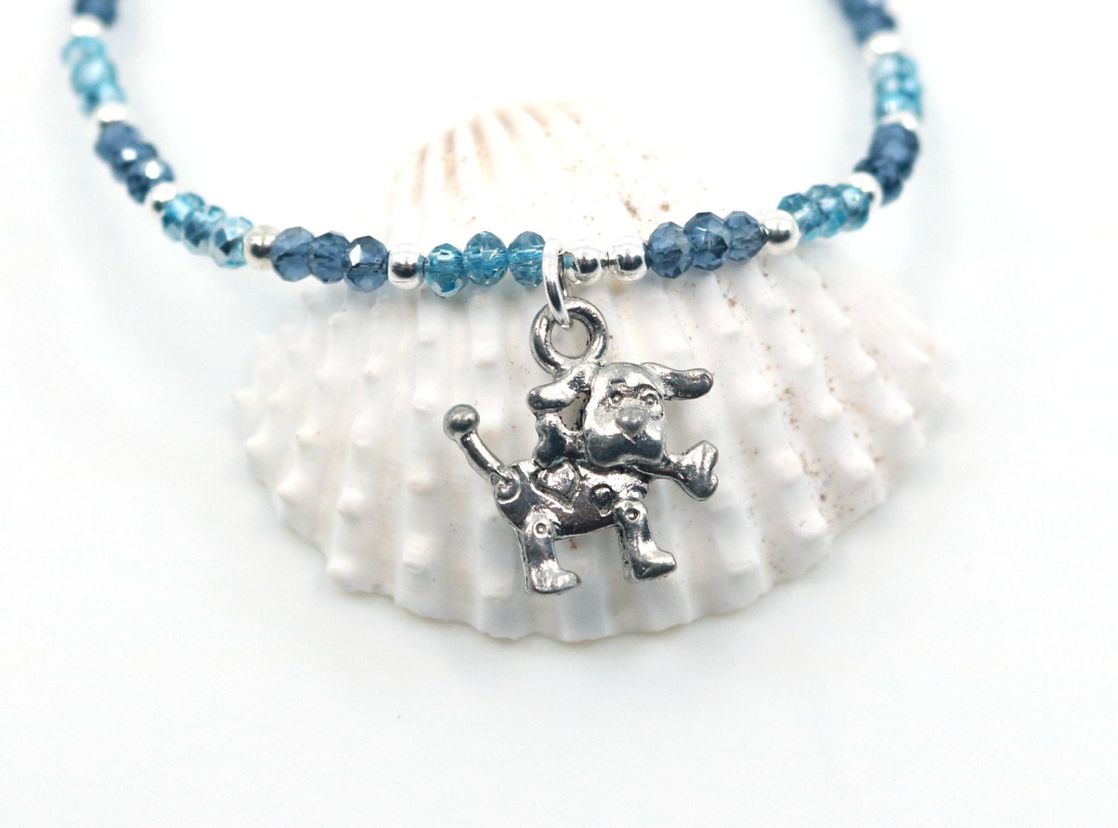 Puppy Anklet Blue Ankle Bracelet Puppy Jewelry Anklet for - Etsy