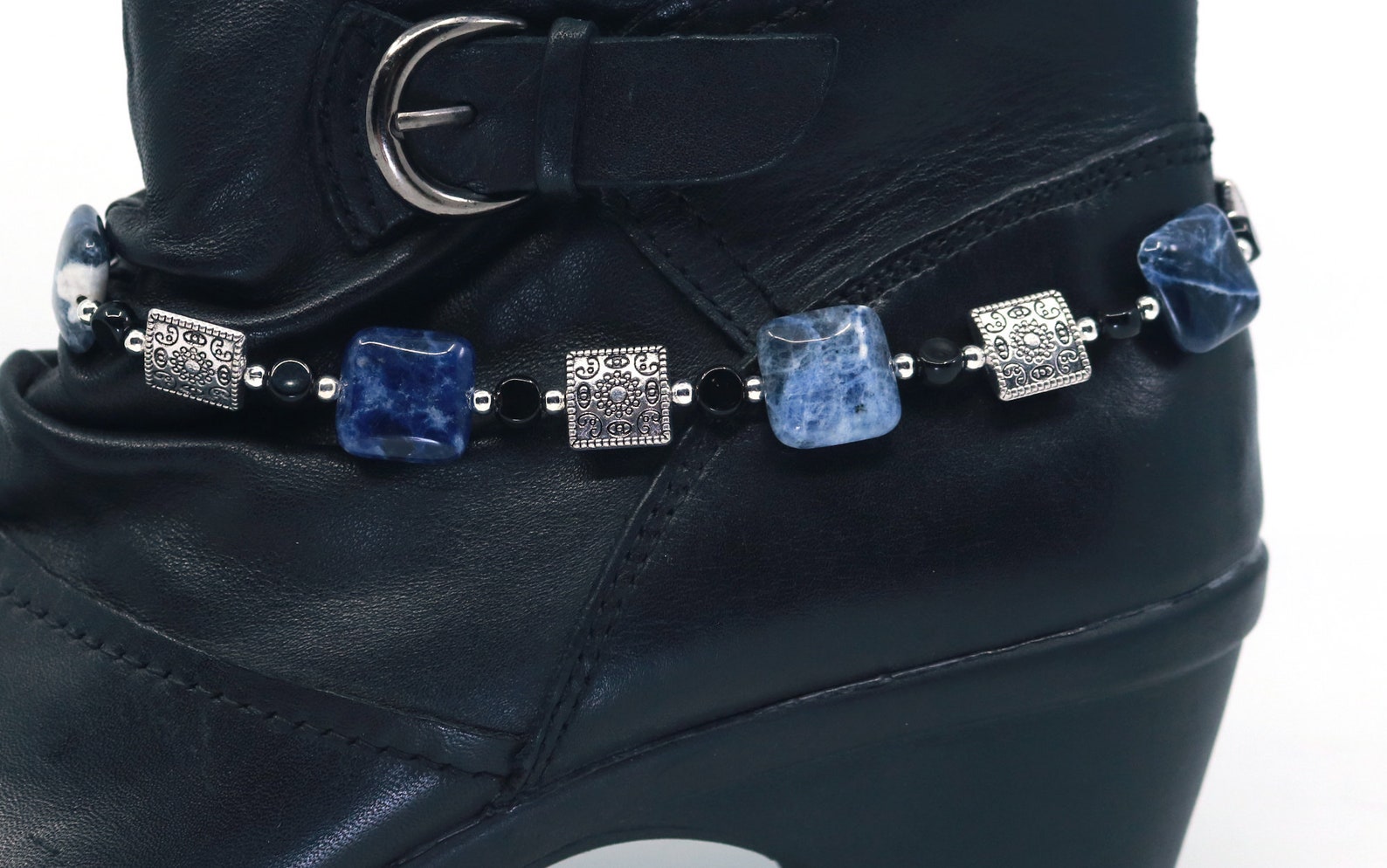 Gemstone Boot Bling Blue Boot Anklet Boot Jewelry Trending - Etsy