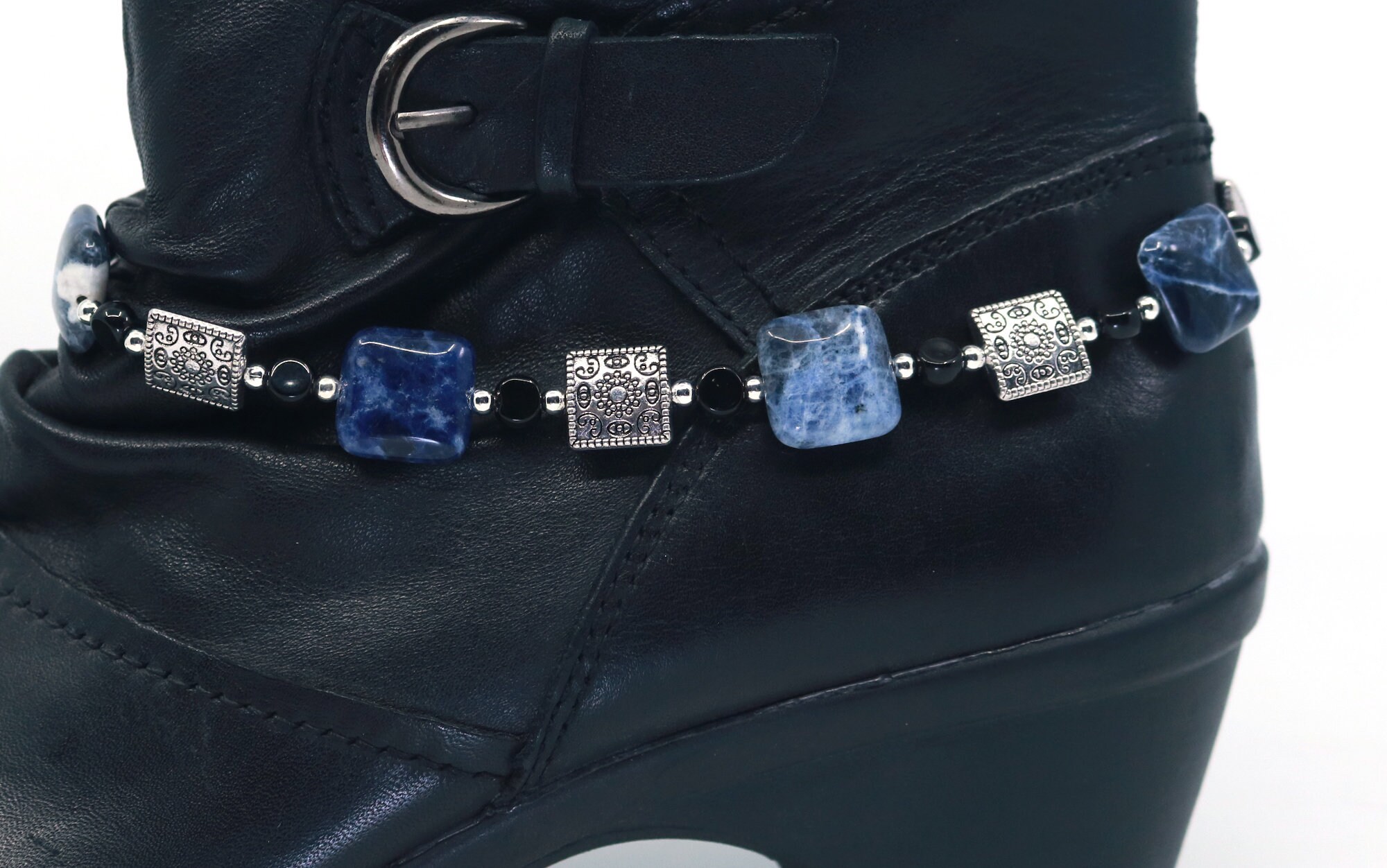 Gemstone Boot Bling Blue Boot Anklet Boot Jewelry Trending - Etsy