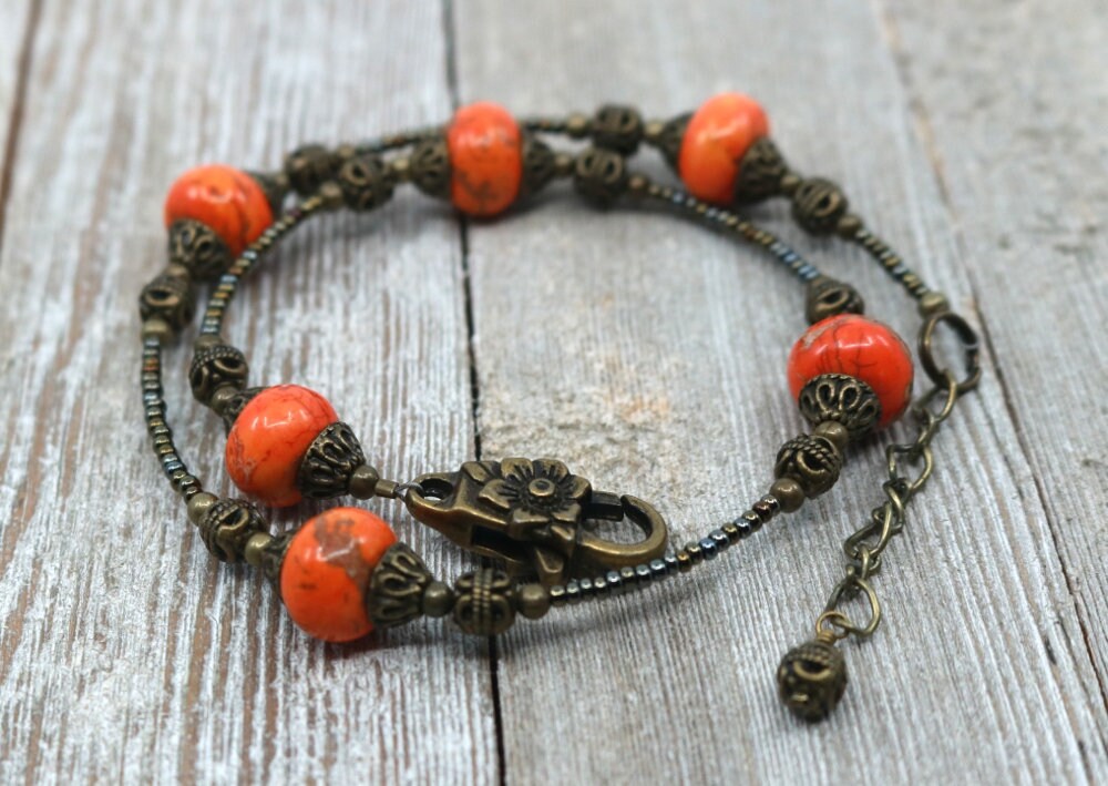 Orange boot jewelry trending now womans gift boho jewelry | Etsy