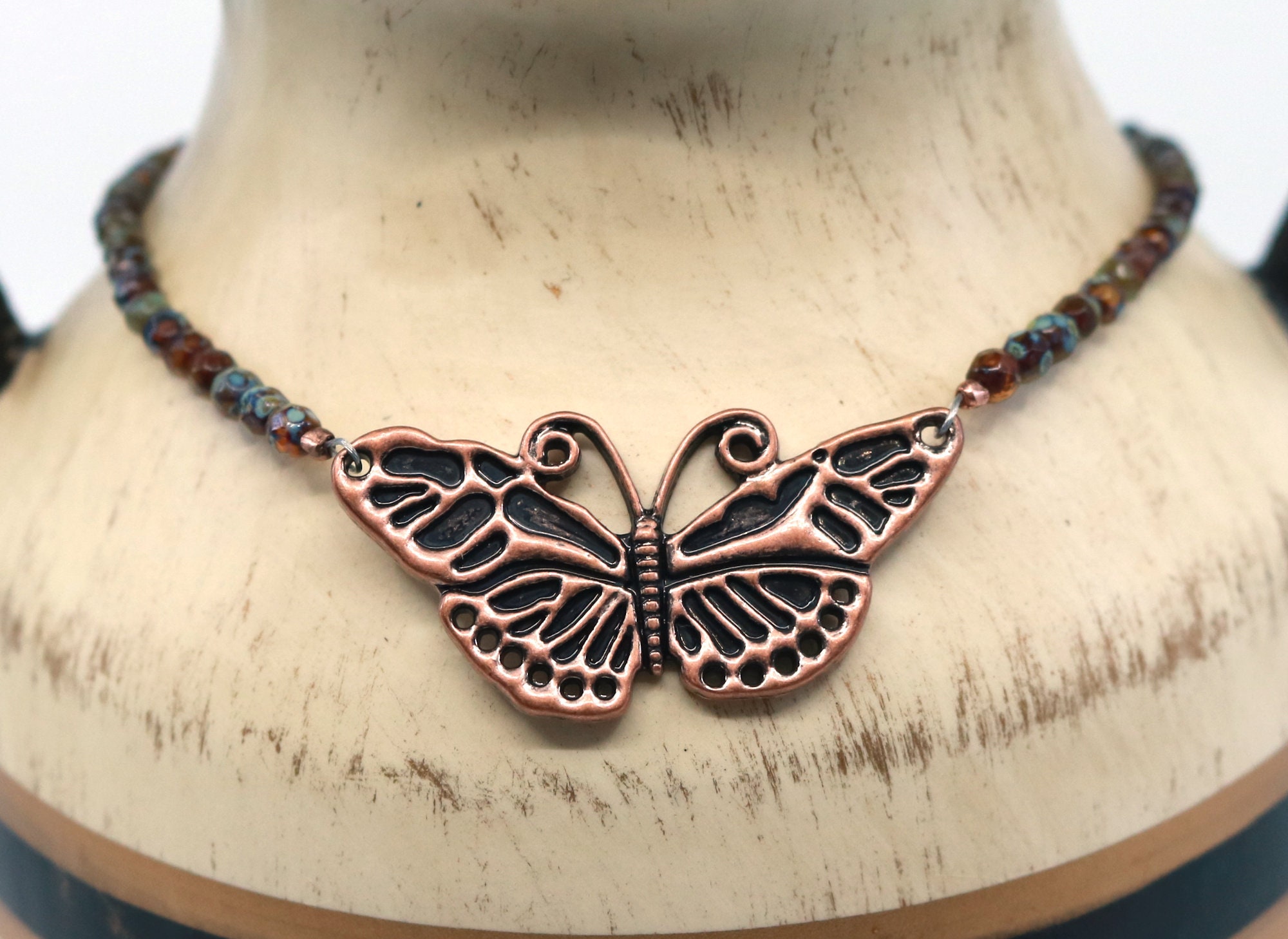 Tiny bead anklet butterfly anklet ankle bracelet gift under | Etsy