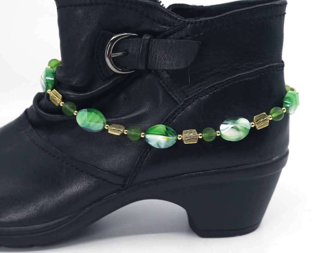 Green Boot Chain, Boot Jewelry, Boot Bracelet, Boot Anklet, Gift Under ...