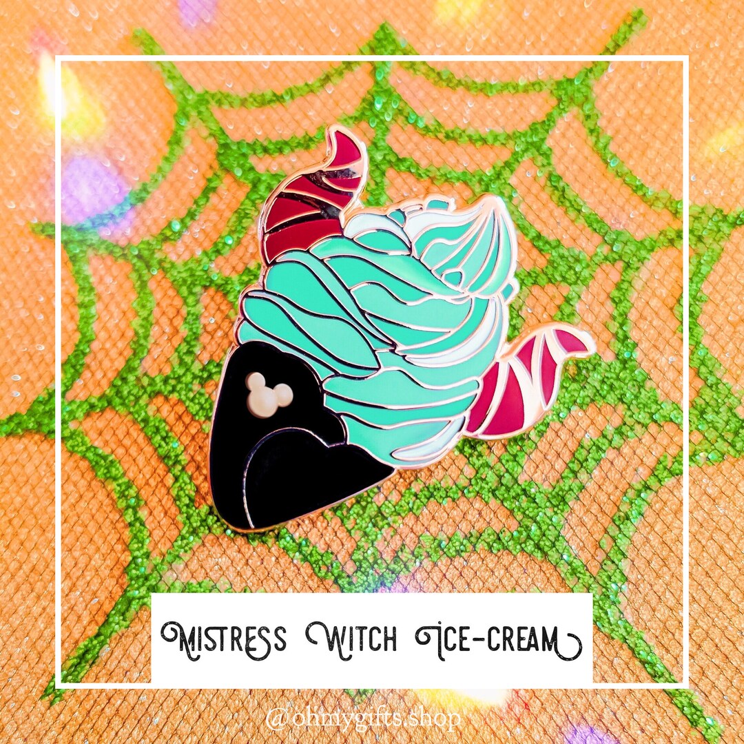 Witch Ice-cream Enamel Pin - Magic Kingdom Inspired Treat" - Etsy