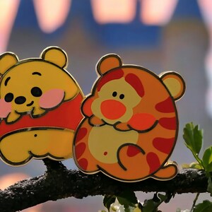 Cute Winnie the Pooh Pin, Enamel Accessory, Kawaii Jewelry, Pooh Bear ...