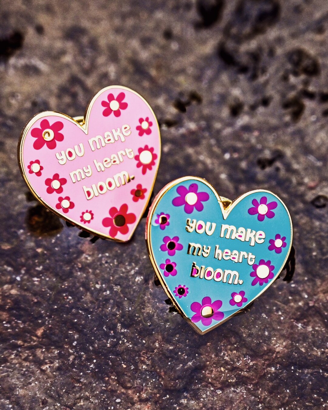 Valentine Enamel Pins // Love Blooms // Enamel Pins // Love Quote Pins ...
