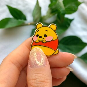 Cute Winnie the Pooh Pin, Enamel Accessory, Kawaii Jewelry, Pooh Bear ...