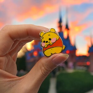 Cute Winnie the Pooh Pin, Enamel Accessory, Kawaii Jewelry, Pooh Bear ...