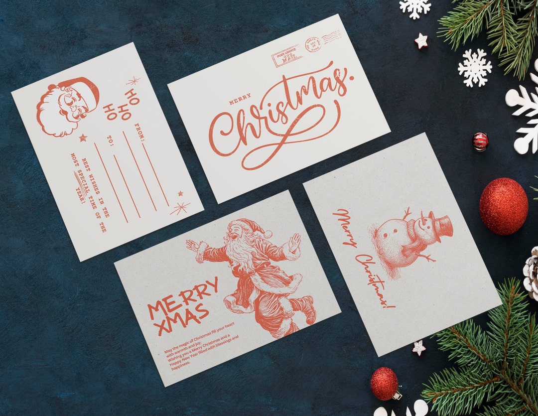 Printable Christmas Card || Santa Clause Xmas Card || 5x7 Instant ...