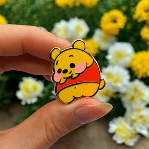 Cute Winnie the Pooh Pin, Enamel Accessory, Kawaii Jewelry, Pooh Bear ...