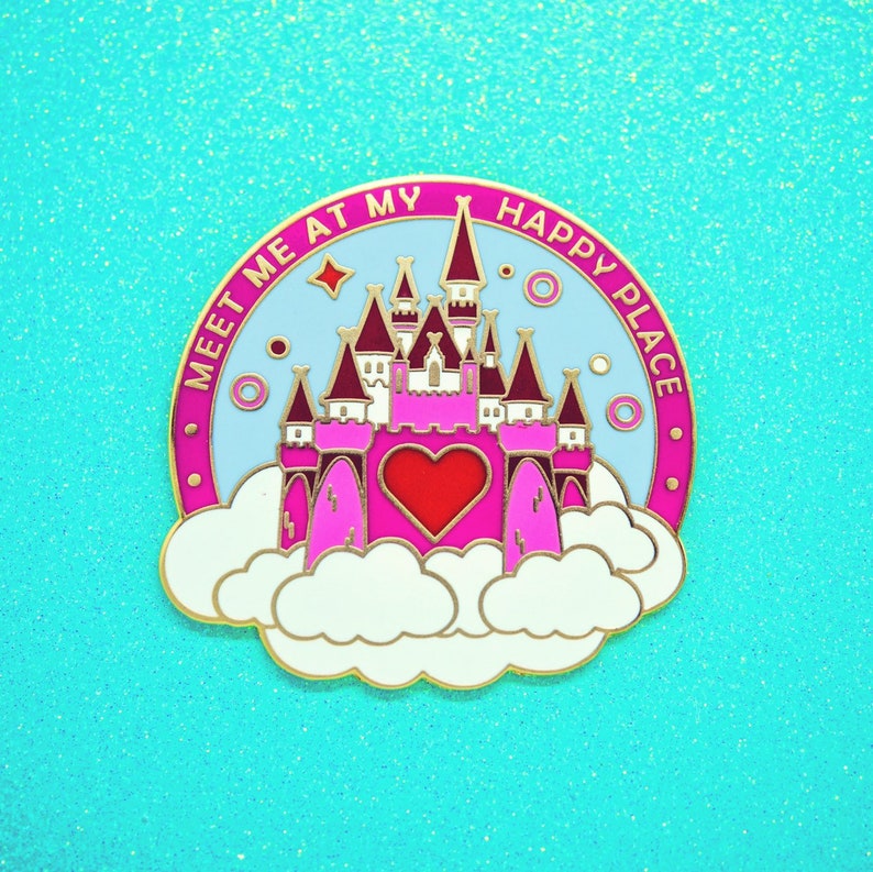 Fantasy Pin Happy Castle Hard Enamel Pin - Etsy