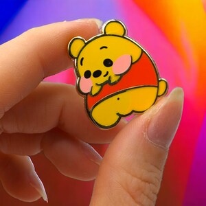 Cute Winnie the Pooh Pin, Enamel Accessory, Kawaii Jewelry, Pooh Bear ...