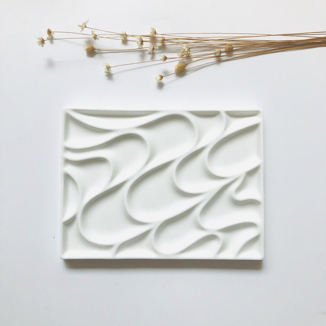 Ceramic Palette, Wave Artist Ceramic Palettes, Gift for Painters ...