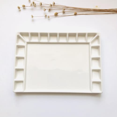 Ceramic Watercolor Palette Leaf Artist Ceramic Palettes Gift - Etsy