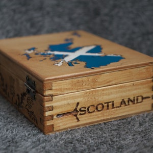 Map Od Scotland Themed Wooden Jevelery Box/casket - Book-shaped - Etsy