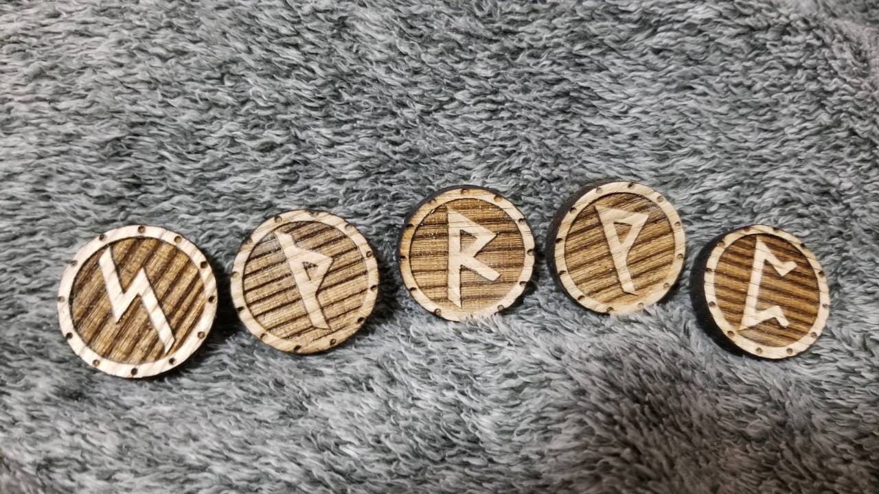 Ash Wood Elder Futhark Runes Set With Celtic Tree for - Etsy