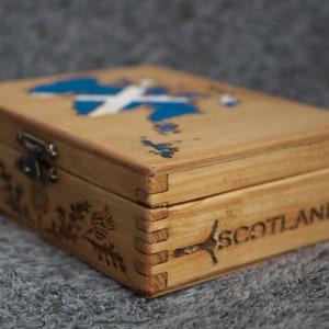 Map Od Scotland Themed Wooden Jevelery Box/casket - Book-shaped - Etsy
