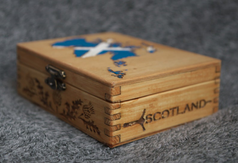 Map Od Scotland Themed Wooden Jevelery Box/casket - Etsy