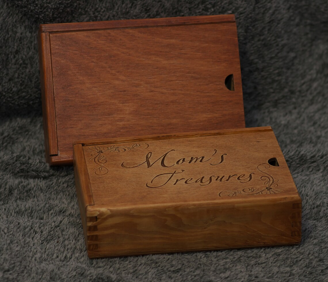 Mom's Treasures - Wooden Photo Box/casket for 3"x4" - 10x15cm - Red - Etsy