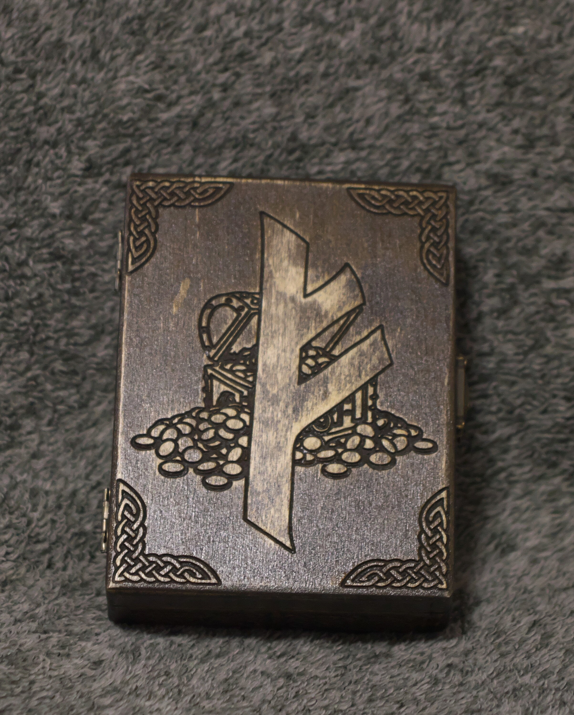 Fehu Rune Money Wealth Themed Wooden Jevelery Box/casket - Etsy