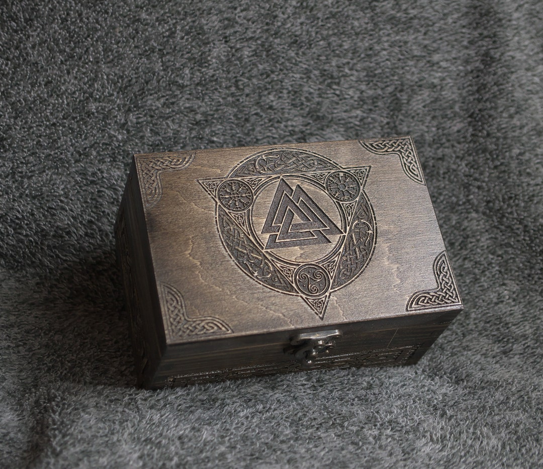 Vikings - Valknut Themed Wooden Jevelery Box/casket - Etsy