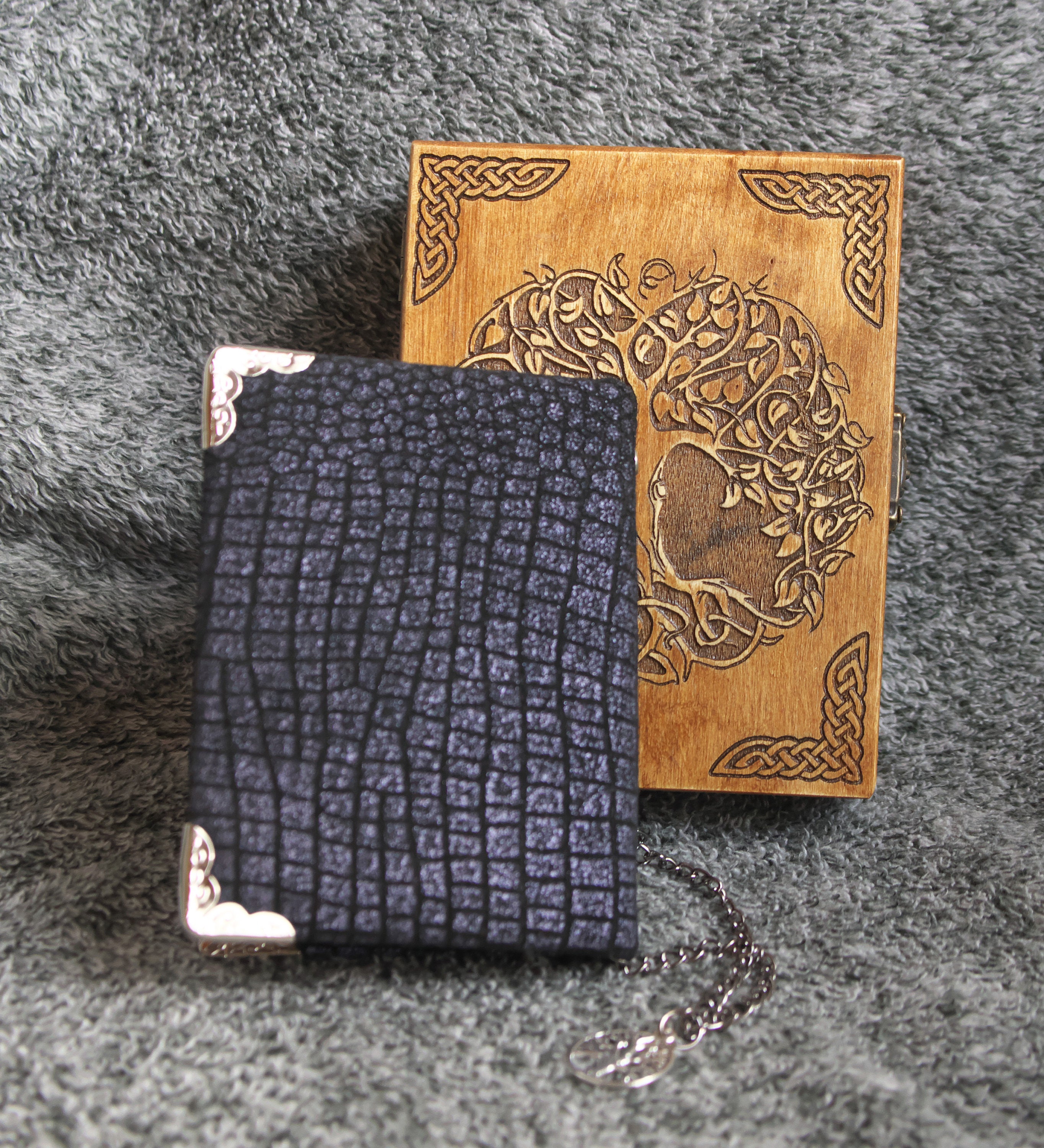 Celtic Dragon themed Handmade leather craft paper notebook in | Etsy