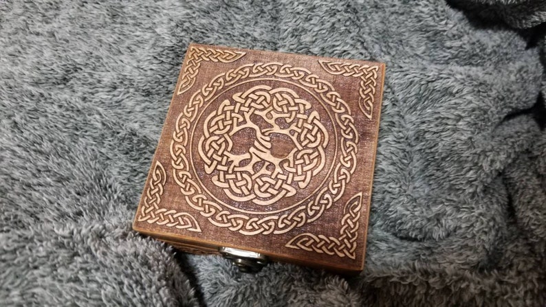 Ash Wood Elder Futhark Runes Set With Celtic Tree for - Etsy