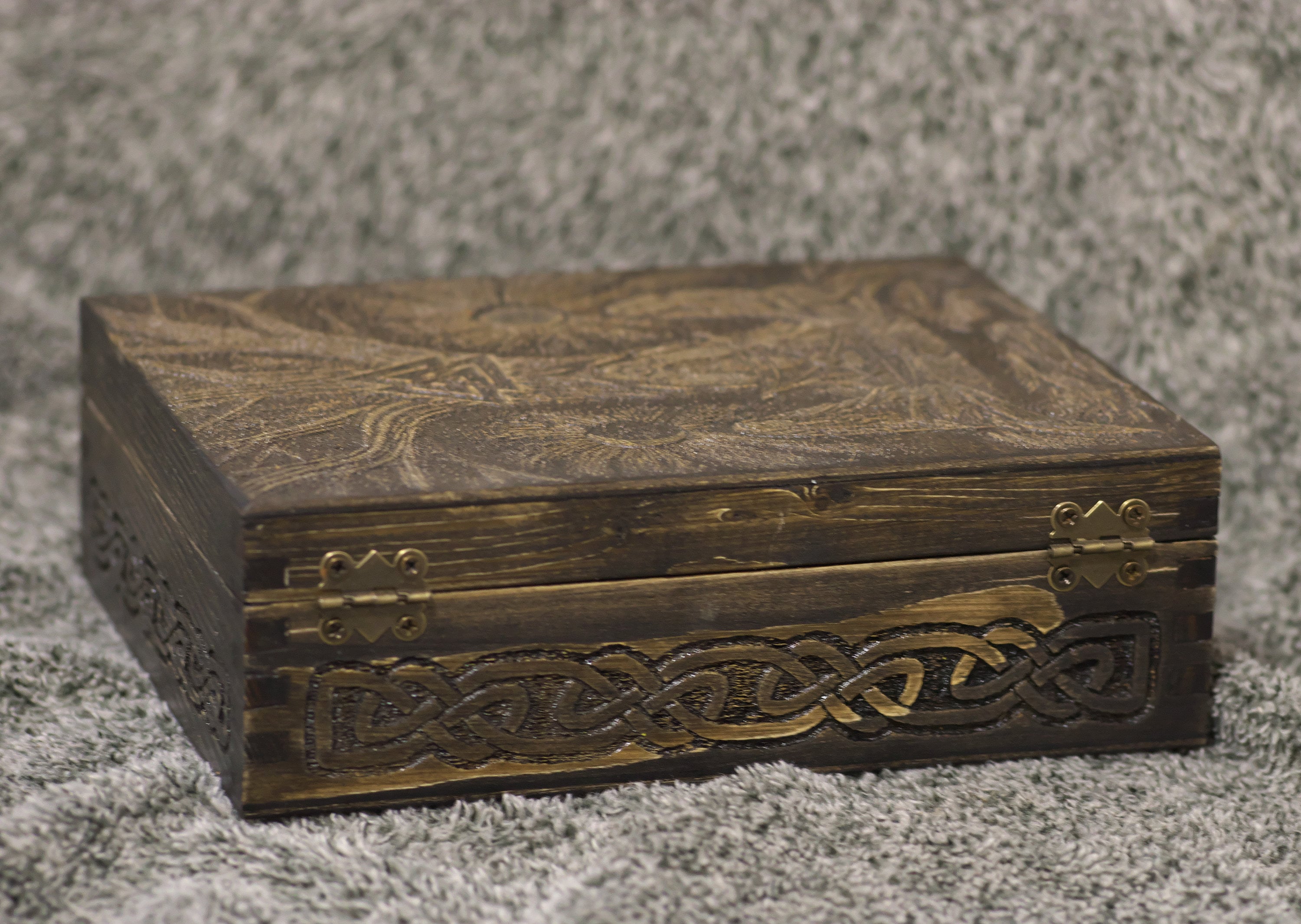 Nordic Norns Themed Wooden Jevelery Box/casket - Etsy