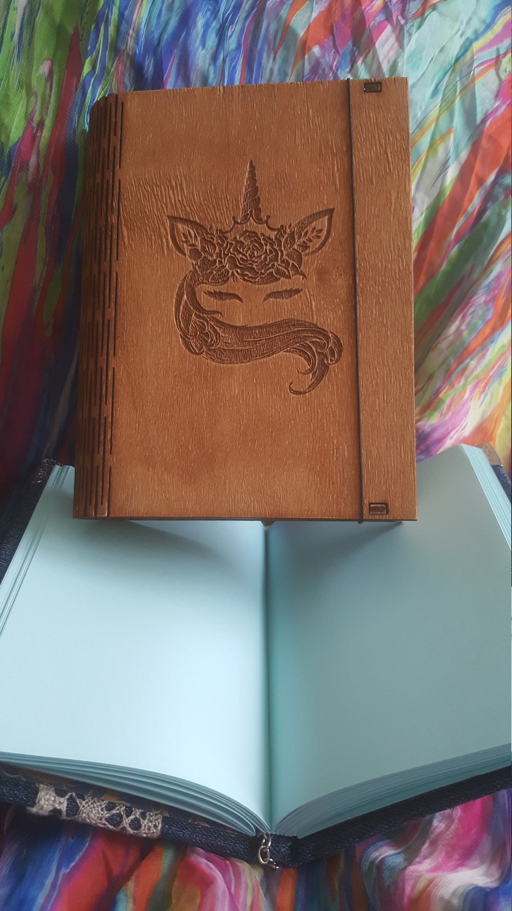 Magic Unicorn Series Handmade Denim Blue Paper Notebook in - Etsy