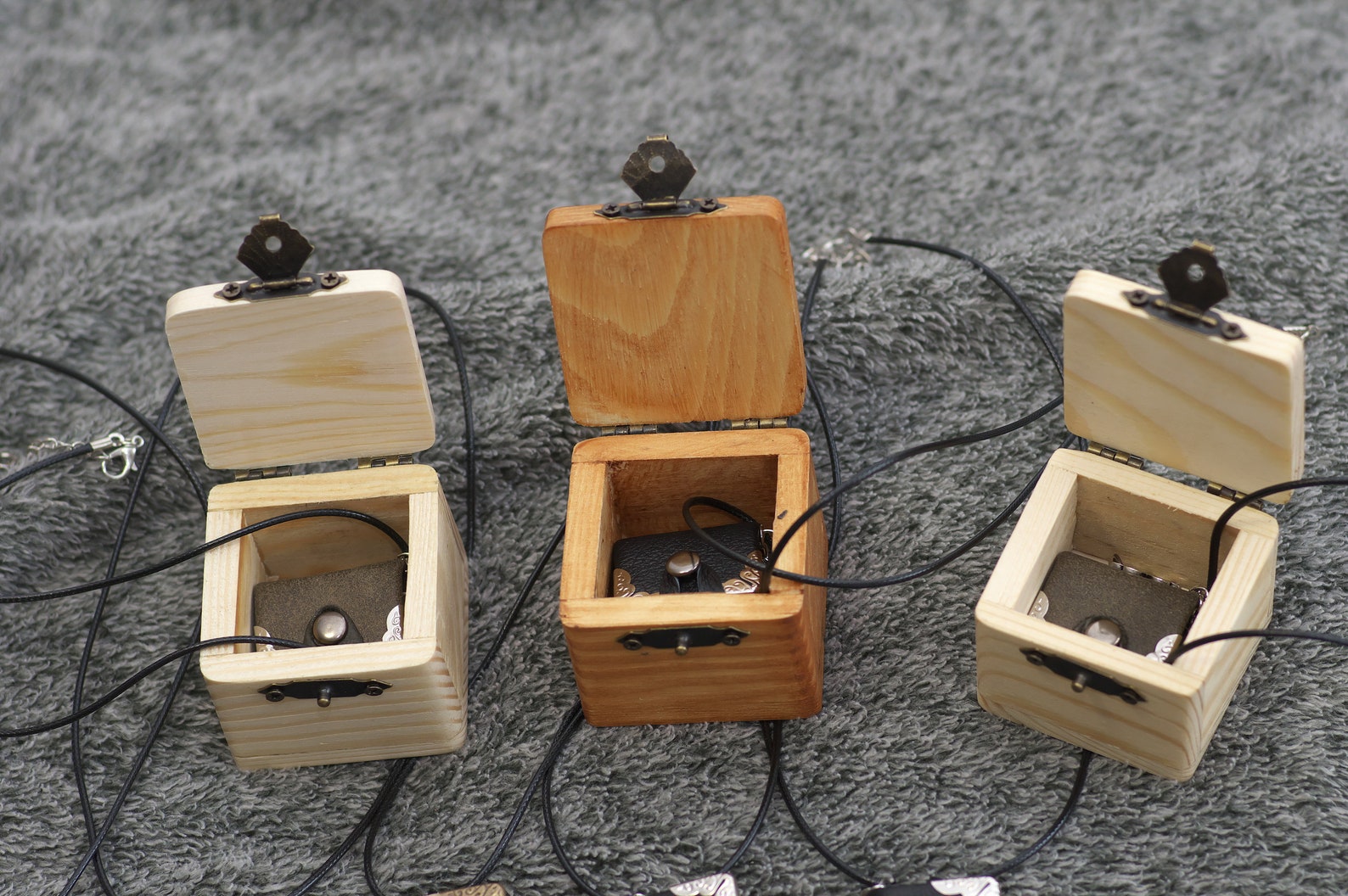 One Inch Tiny Handmade Leather Notebook Pendant in Wooden Box - Etsy