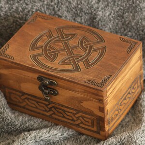 Celtic Themed Wooden Jevelery Box/casket - Etsy