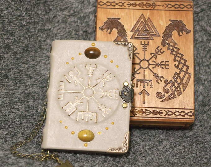 Viking Themed Vegvisir Runic Compass Series Handmade Leather - Etsy