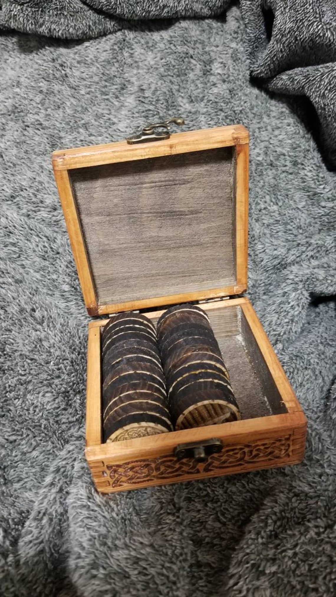 Ash Wood Elder Futhark Runes Set With Celtic Tree for - Etsy