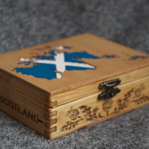 Map Od Scotland Themed Wooden Jevelery Box/casket - Book-shaped - Etsy