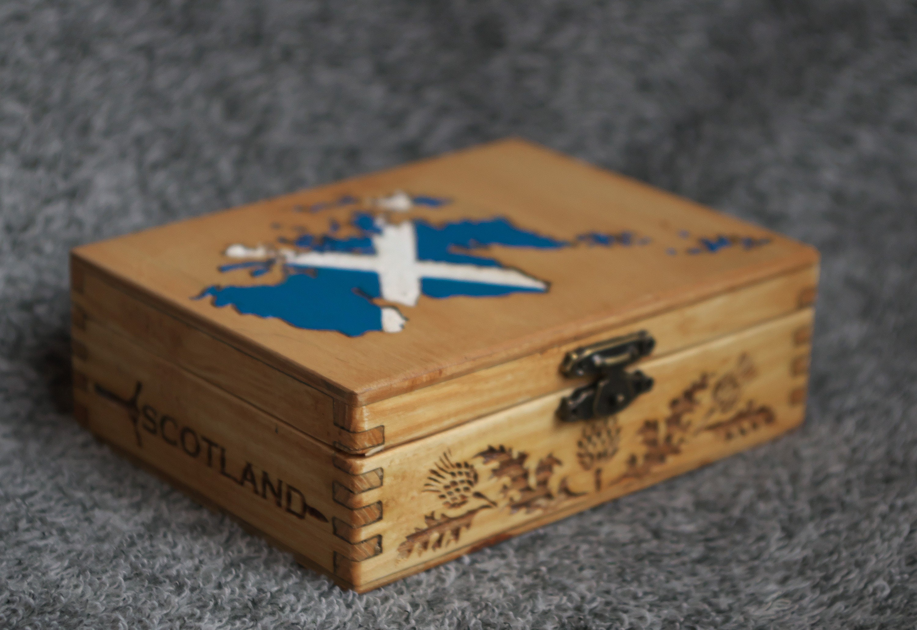 Map Od Scotland Themed Wooden Jevelery Box/casket - Etsy