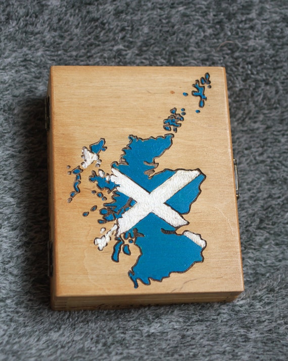 Map Od Scotland Themed Wooden Jevelery Box/casket - Etsy