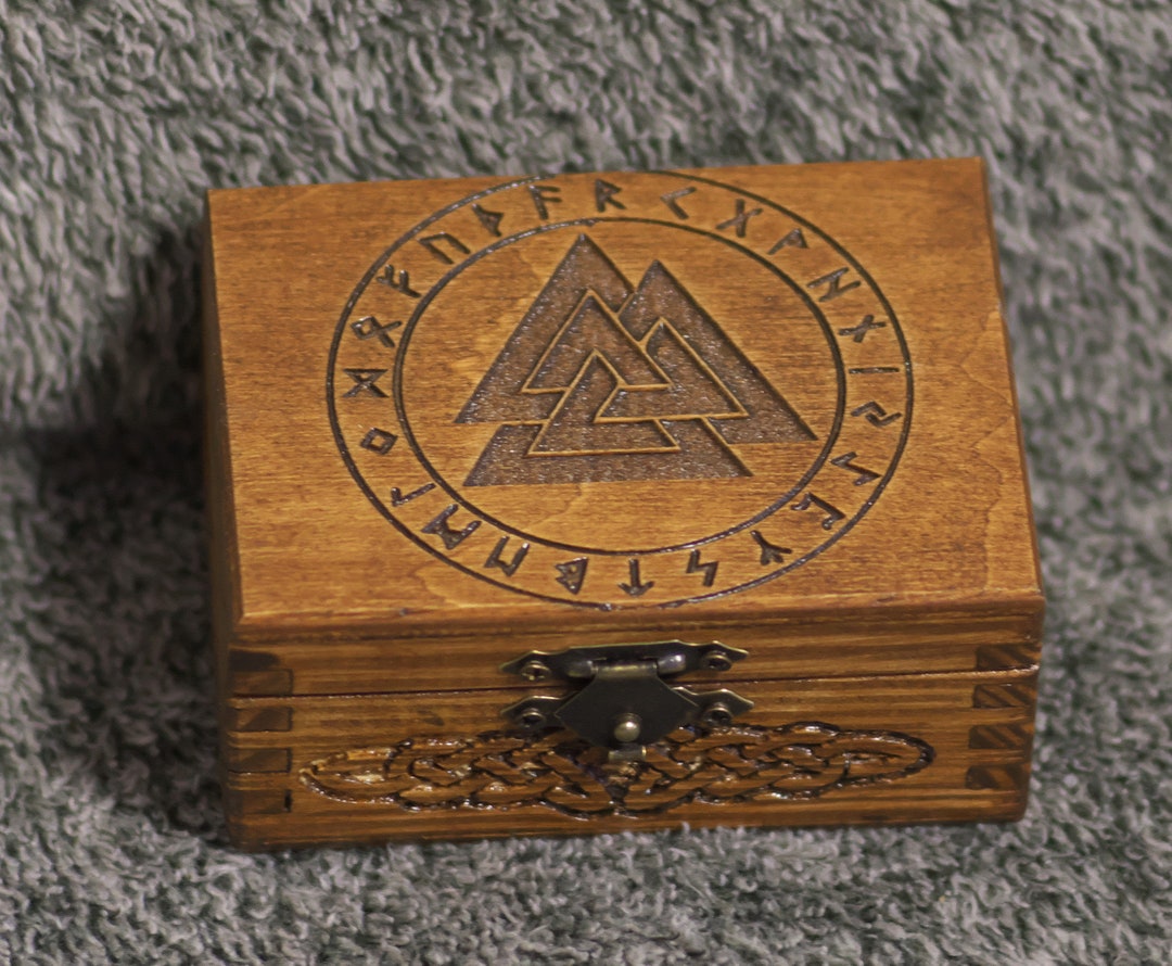 Celtic Valknut Themed Mini Wooden Jevelery Box/casket - Etsy
