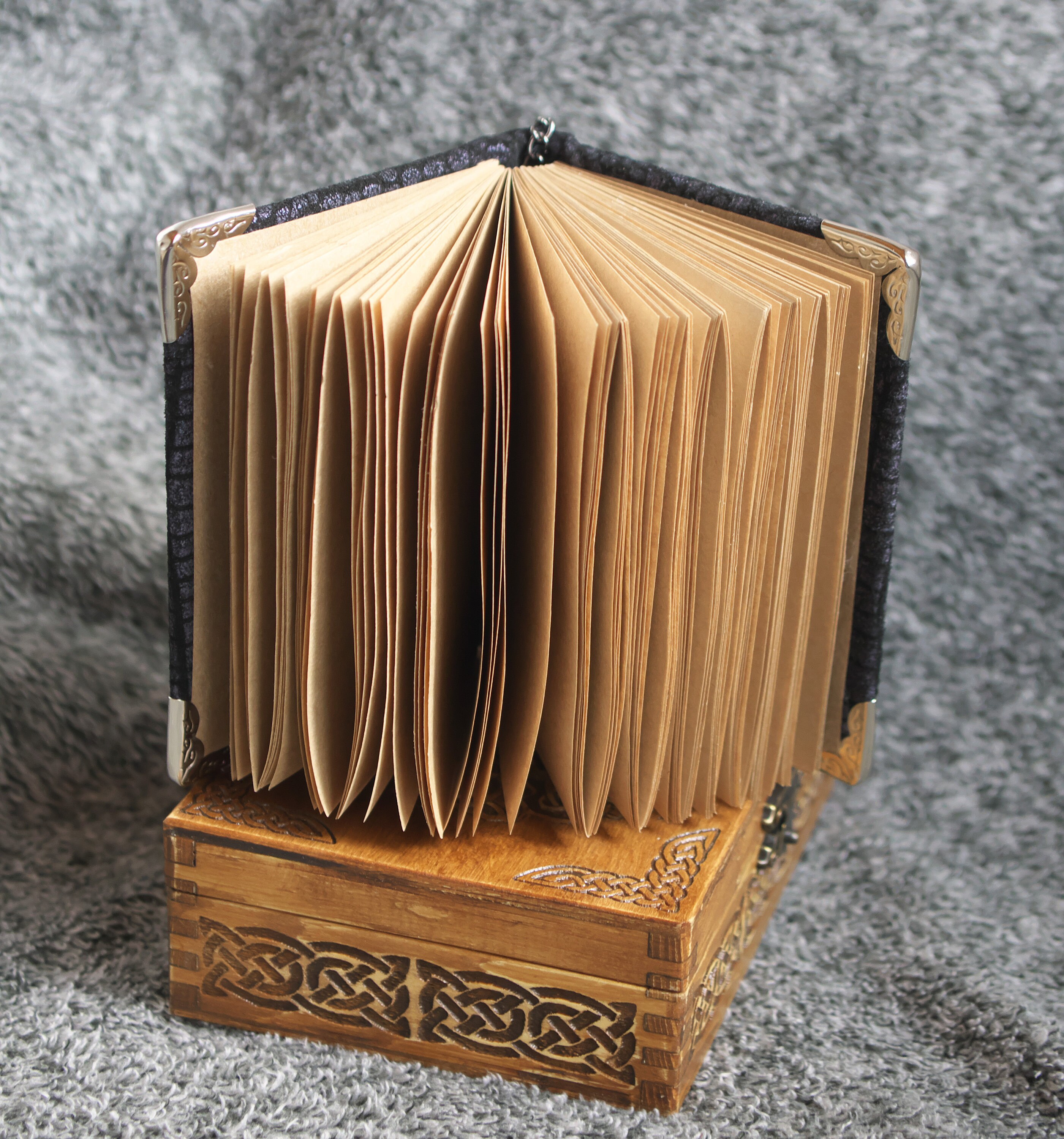 Celtic Dragon themed Handmade leather craft paper notebook in | Etsy