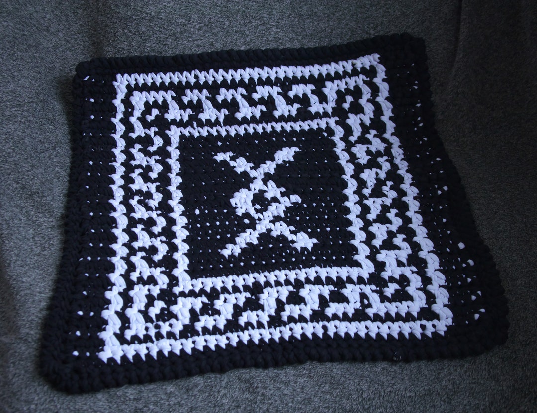 Double-sided Interior Rug runes, Crocheted Using Rustic Techniques ...