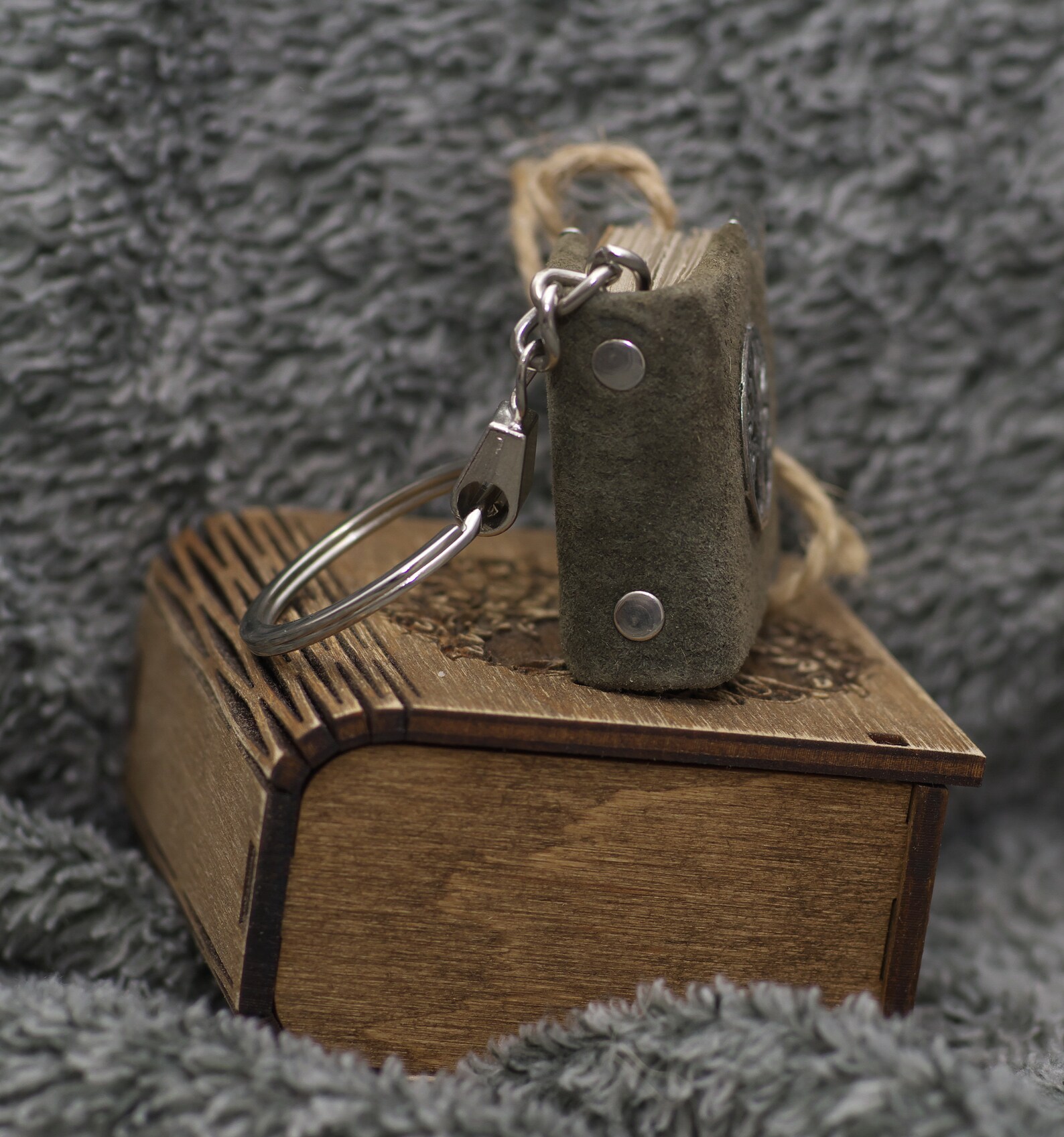 Handmade Suede Key Chain Craft Paper Notebook celtic | Etsy