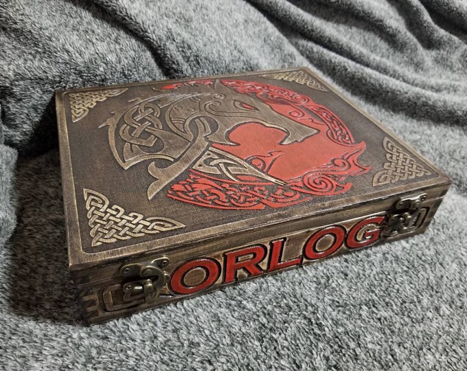Laser Engraved Norse Themed Dice-box for Orlog Dice Game (BOX ONLY ...