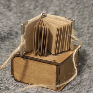 Handmade Suede Key Chain Notebook Celtic Owl Series in Wooden Box - Etsy